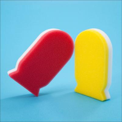 China PU and Melamine Sponge Magic Eraser Foam Household Cleaning Eraser Sponge Composite Scouring Pad Scrubber Foam Sponge for sale