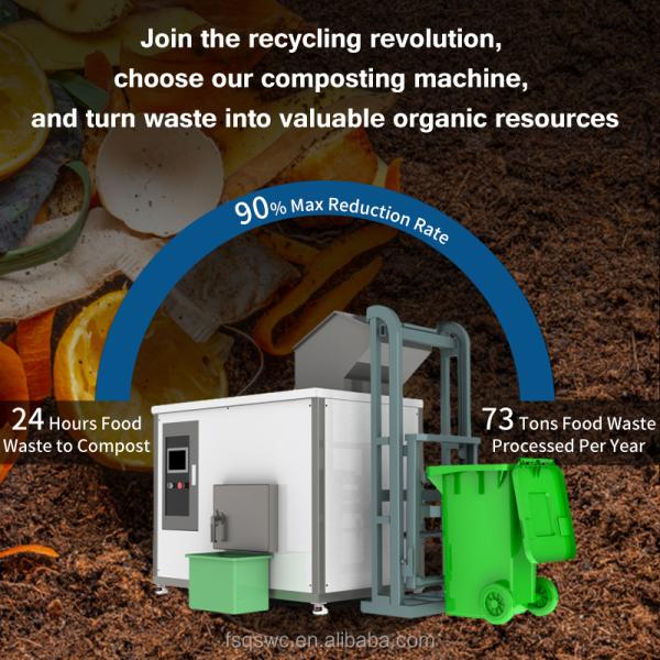 Quality Organic Waste Composting Machine Commercial Garbage Disposal Food Compost for sale