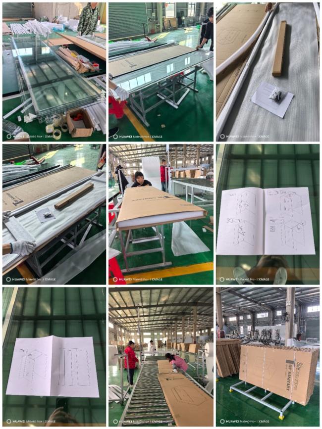 Tempered Glass Rectangular Simple Shower Enclosure Single Sliding Door