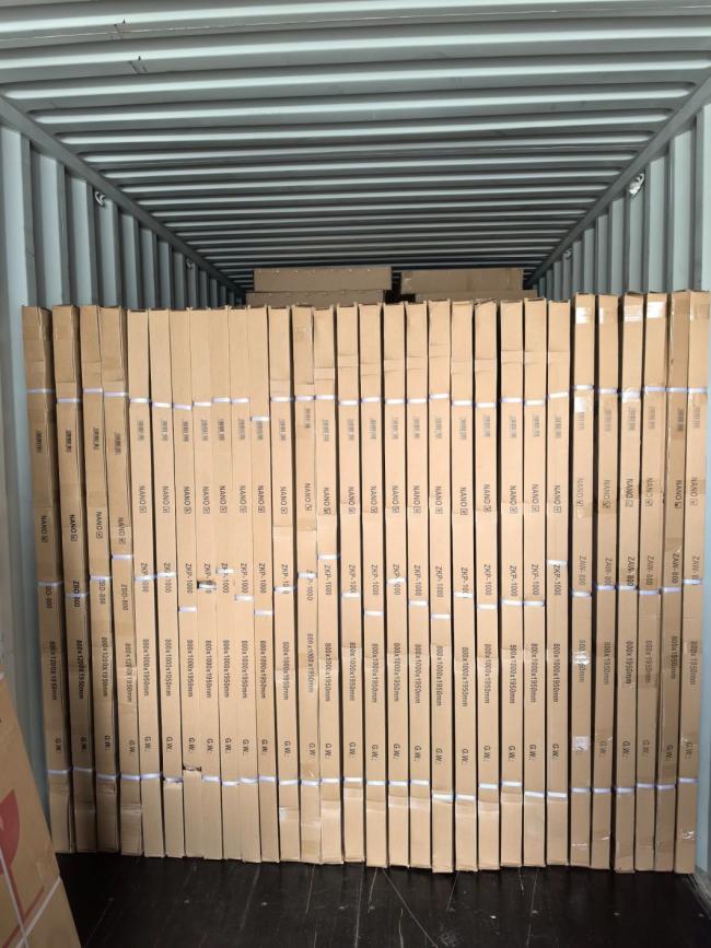 Tempered Glass Rectangular Simple Shower Enclosure Single Sliding Door