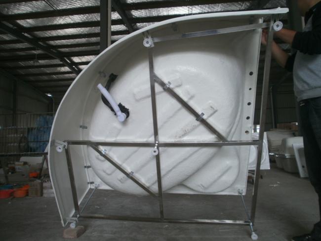 Simple Acrylic Bathtubs with Separated Panels Legs Disassembled Skirt Bathtub