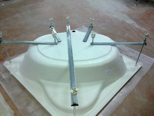 Simple Acrylic Bathtubs with Separated Panels Legs Disassembled Skirt Bathtub