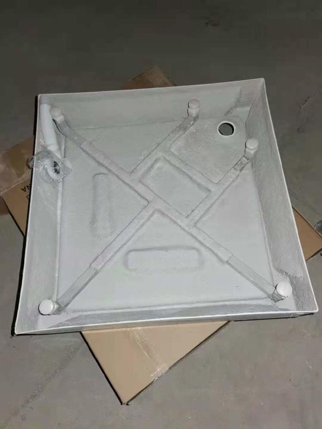 Four Side Skirt Acrylic Shower Tray with Big Iron Frame Legs Bath Tray