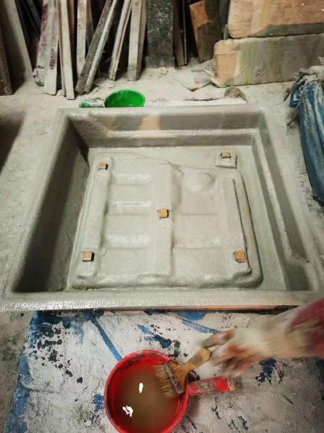 Four Side Skirt Acrylic Shower Tray with Big Iron Frame Legs Bath Tray