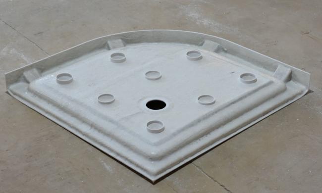 Roud Acrylic Shower Tray Bottom Base Topmount with 90mm Profile