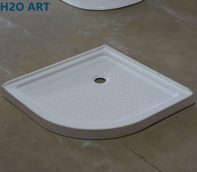 Roud Acrylic Shower Tray Bottom Base Topmount with 90mm Profile