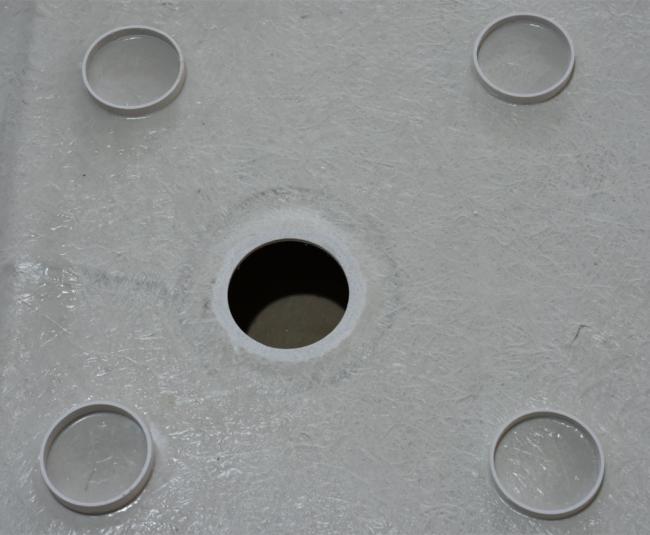Roud Acrylic Shower Tray Bottom Base Topmount with 90mm Profile