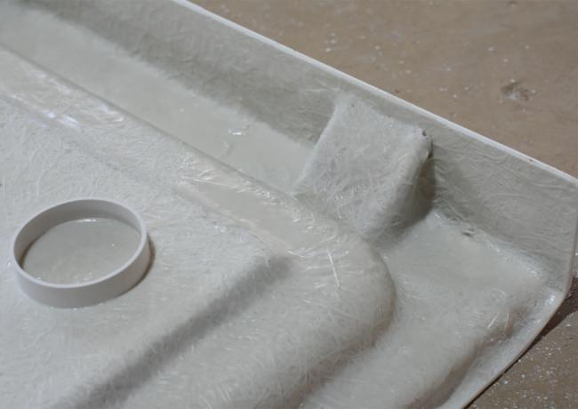 Roud Acrylic Shower Tray Bottom Base Topmount with 90mm Profile
