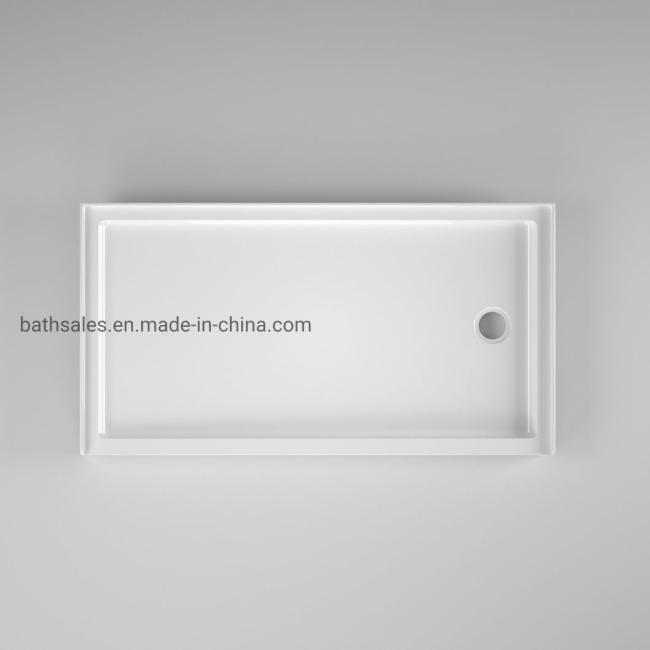 Rectangular Acrylic Shower Tray 60X32&prime; &prime; for Canada Market Shower Base Right Waste Hole