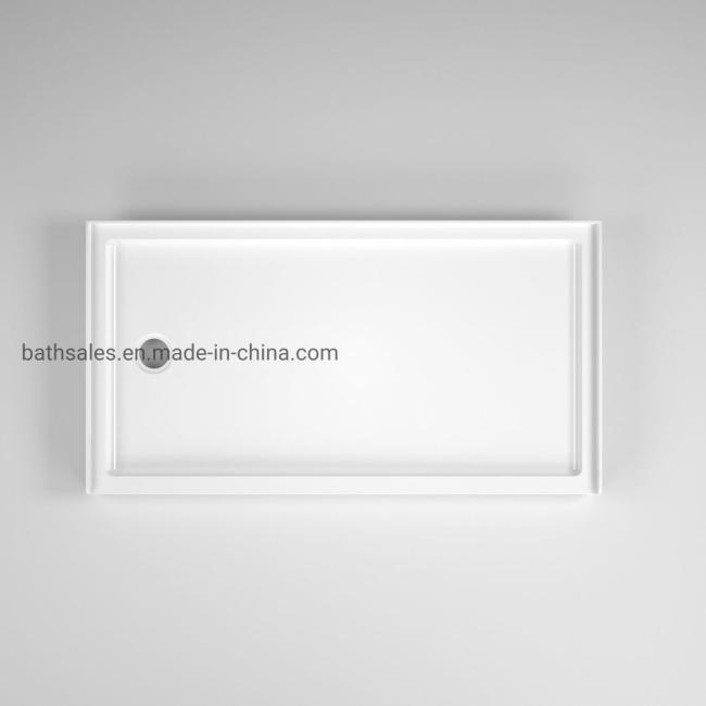 Rectangular Acrylic Shower Tray 60X32&prime; &prime; for Canada Market Shower Base Left Waste Hole