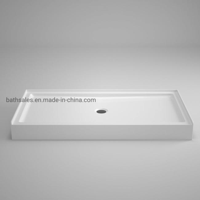 Rectangular Acrylic Shower Tray 60X32&prime;&prime; Shower Base Center Waste Hole for Canada Market From China Manufacturer