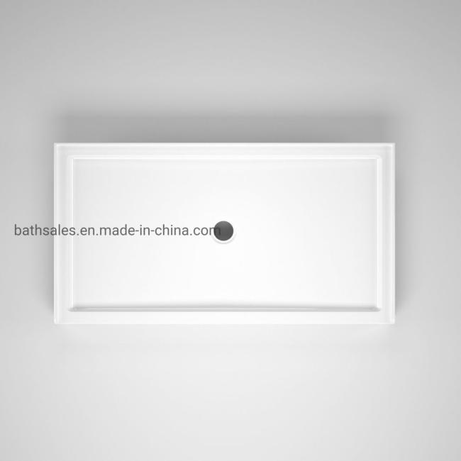 Rectangular Acrylic Shower Tray 60X32&prime;&prime; Shower Base Center Waste Hole for Canada Market From China Manufacturer
