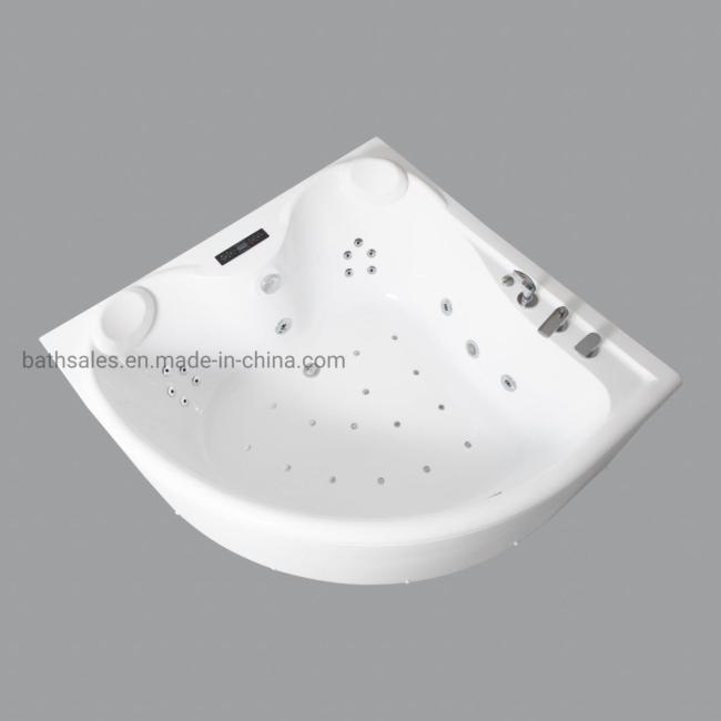 1500mm Corner Acrylic Hydro Massage Bathtub for 2 Person