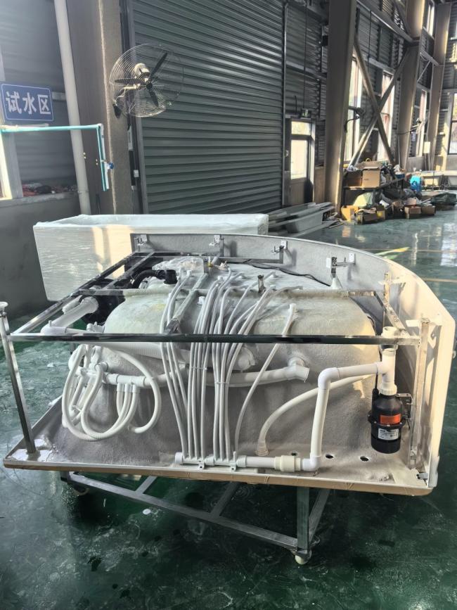 1500mm Corner Acrylic Hydro Massage Bathtub for 2 Person