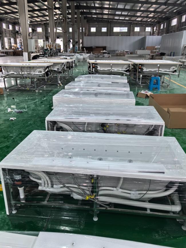 1500mm Corner Acrylic Whirlpool Massage Bathtub for 2 Person