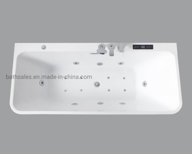 Pure PMMA Acrylic Freestanding Hydro Massage Bathtub Air Whirlpool