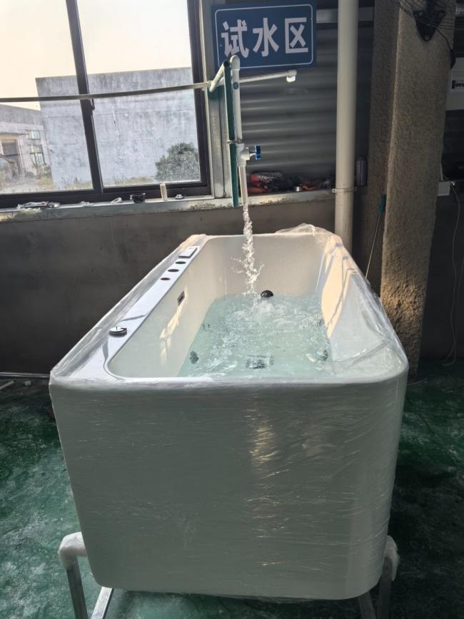 Pure PMMA Acrylic Freestanding Hydro Massage Bathtub Air Whirlpool