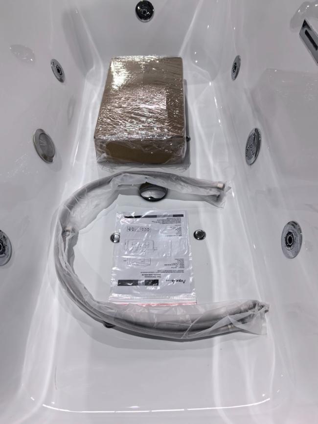 Pure PMMA Acrylic Freestanding Hydro Massage Bathtub Air Whirlpool