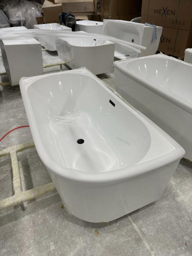 PMMA Acrylic Freestanding Bathtub Left/Right for Poland White Black Colors