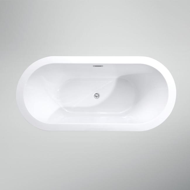 Luxury Oval Acrylic Freestanding Bathtub Wide Border Popular Designs