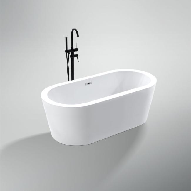 Luxury Oval Acrylic Freestanding Bathtub Wide Border Popular Designs