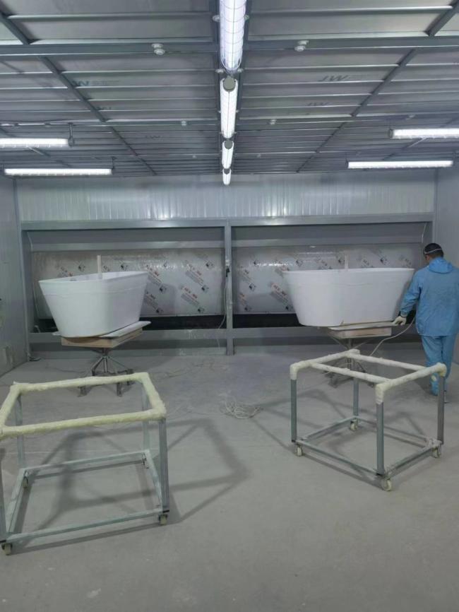 Oval Elegant Smooth Freestanding Bathtub Acrylic Bathtub Hot Tub with Faucet Hardware