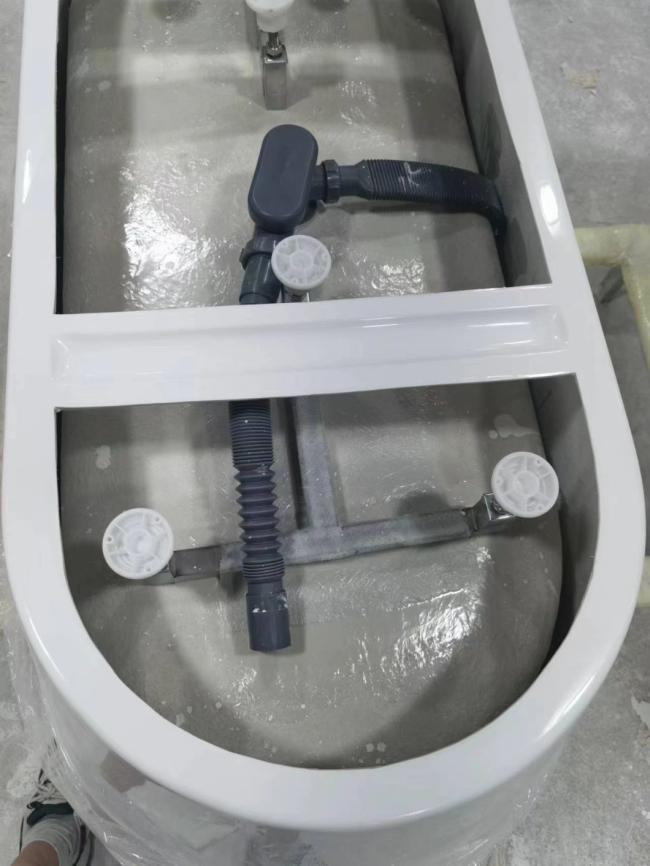 Oval PMMA Acrylic Freestanding Bathtub Narrow Rim Border Bulk Packing