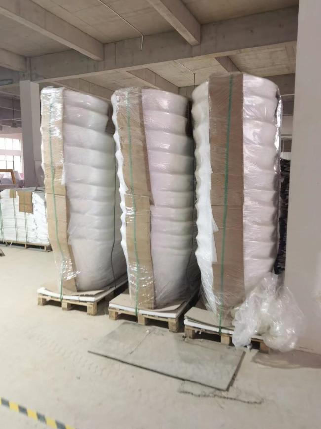 Oval PMMA Acrylic Freestanding Bathtub Narrow Rim Border Bulk Packing