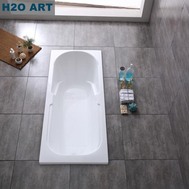 European Sales Drop in Simple Acrylic Bathtub Built in Tub