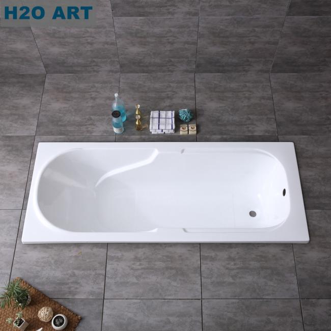European Sales Drop in Simple Acrylic Bathtub Built in Tub