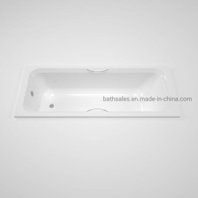 Africa Simple Drop in Acrylic Bathtub with Handles Built in Color Bathtub