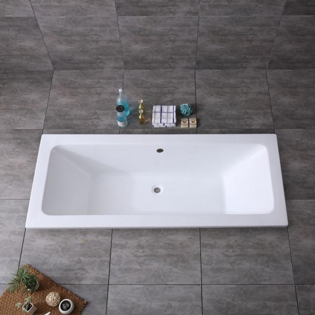 Traditional Acrylic Drop in Bathtub Simple Function for UK Standard