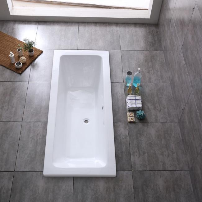 Traditional Acrylic Drop in Bathtub Simple Function for UK Standard