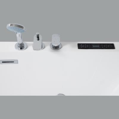 China Pure PMMA Acrylic Freestanding Hydro Massage Bathtub with 7 Colors Changing LED Light for sale