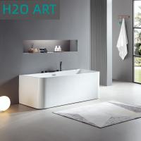 China Freestanding Whirlpool SPA Bathtub 1700x750mm Acrylic Massage Tub with LED Light for sale