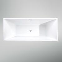 China Rectangular PMMA Acrylic Freestanding Bathtub 1700x750x580mm CE ISO SGS for sale