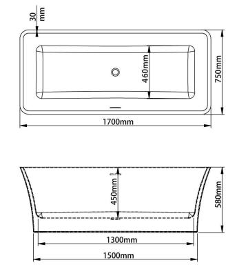 Cina Domanda personalizzata Standard Acrilico vasca da bagno freestanding caricamento a granello per opzione in vendita