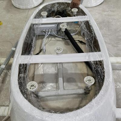 Cina 1800mm tubo di vasca da bagno esterno Massaggio gratuito vasca da bagno acrilica indipendente con getti a turbine in vendita