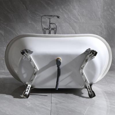 China Hot Bath Double Ended Acrylic Bathtub with Classical Clawfoot and Freestanding Design for sale