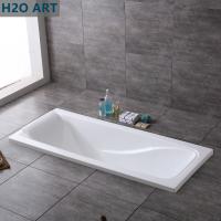 China End Drain Acrylic Bathtub Simple Function 1700mm Hand Control Drop In for sale