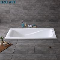 China End Drain Acrylic Bathtub Simple Function 1700mm Hand Control Drop In for sale