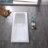 China End Drain Acrylic Bathtub Simple Function 1700mm Hand Control Drop In for sale