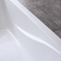 China End Drain Acrylic Bathtub Simple Function 1700mm Hand Control Drop In for sale