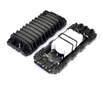 China Inline 3-in 3-out Cable Ports Fiber Optic Splice Closure Type GJS-HB6-4 for sale