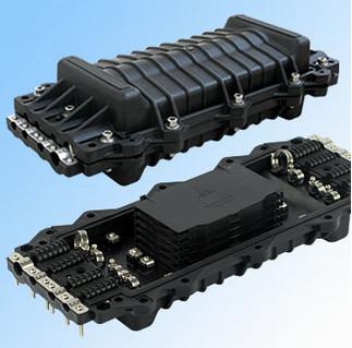 China Inline 4-in 4-out Cable Ports Fiber Optic Splice Closure Type GJS-HB8-4J for sale