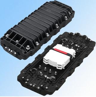China Inline 4-in 4-out Cable Ports Fiber Optic Splice Closure Type GJS-HB8-2 for sale