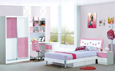 China modern girls painted MDF bedroom set furniture made in China,#805 for sale