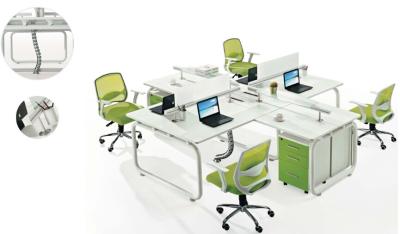 China modern 4 seater office workstation table for staff,#JO-5005-4 for sale