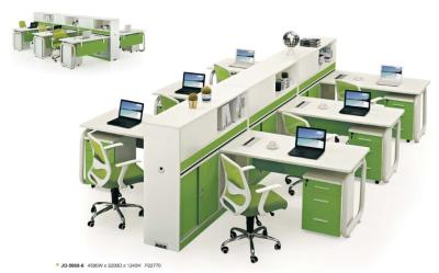 China modern 6 seat office workstation table with cabinet,#JO-5008-6 for sale