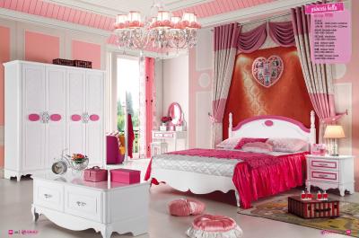 China luxury glossy princess painted bed room furniture set China factory,#908 for sale